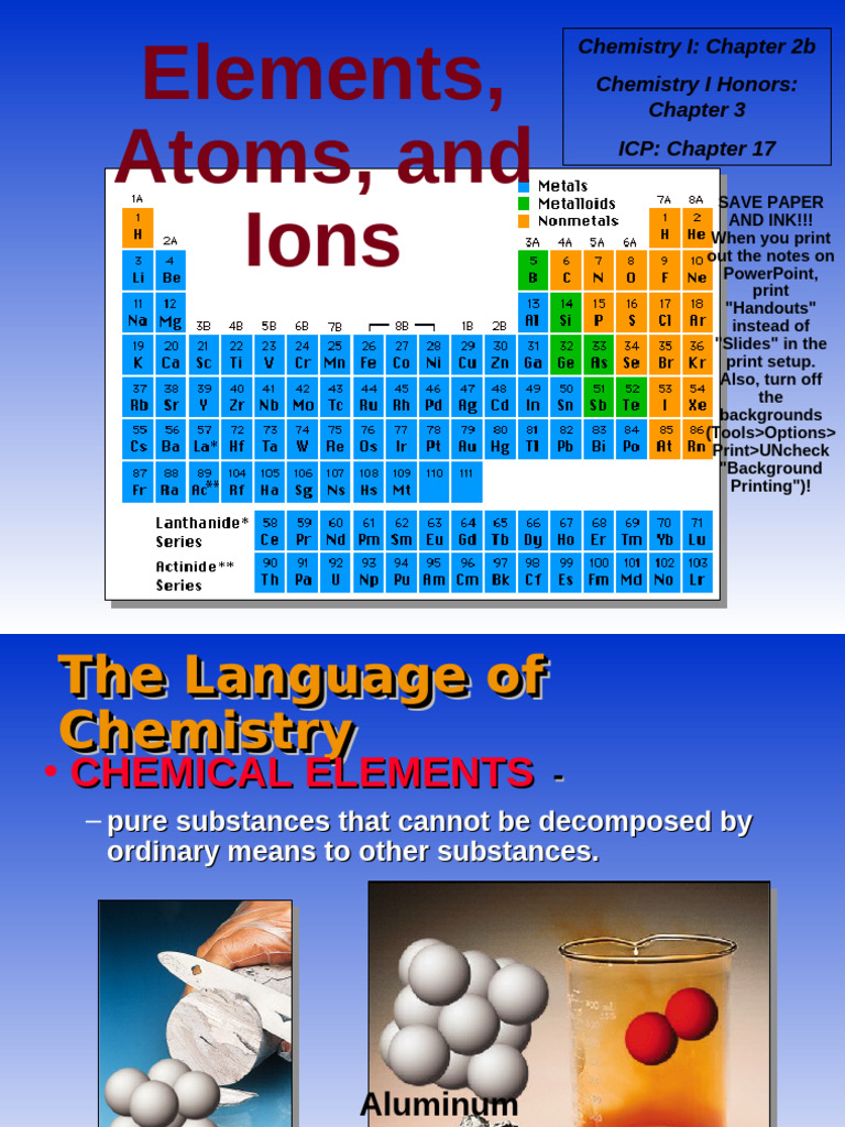 Chemistry Basics: Elements and Atoms | PDF | Ion | Atoms