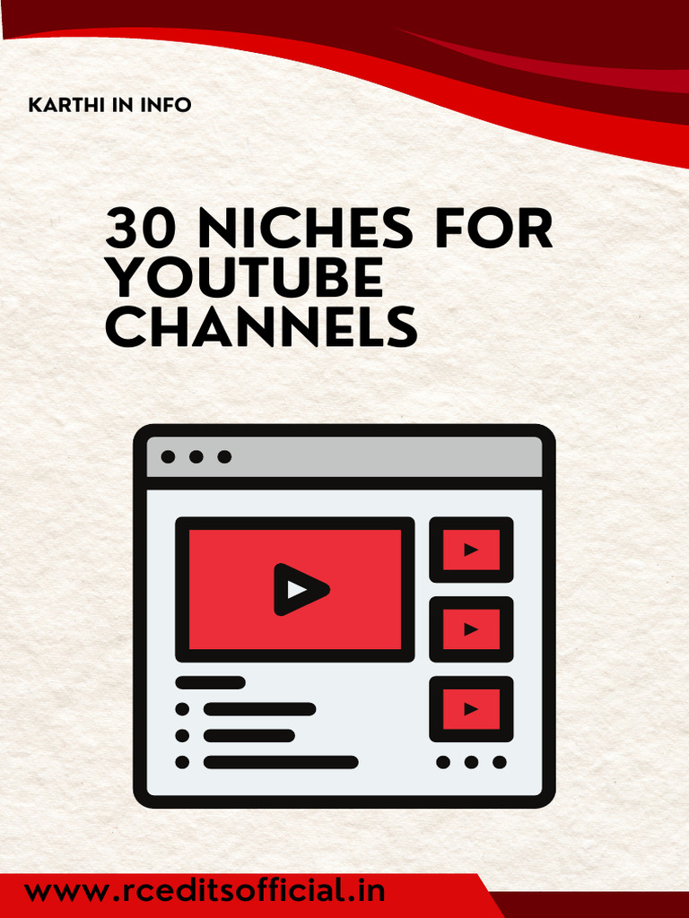 30 NicheS For Youtube Channels | PDF