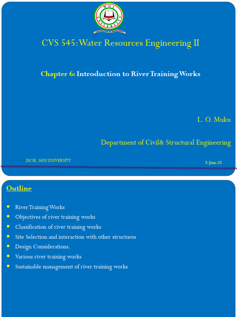 Chapter 6. Introduction To River Training Works | PDF | Levee | River