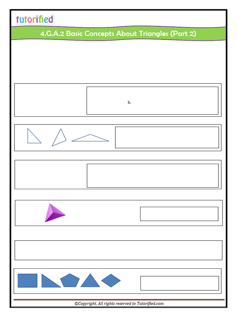 4.g.a.2 Basic Concepts About Triangles Part 2 | PDF | Triangle | Triangle Geometry
