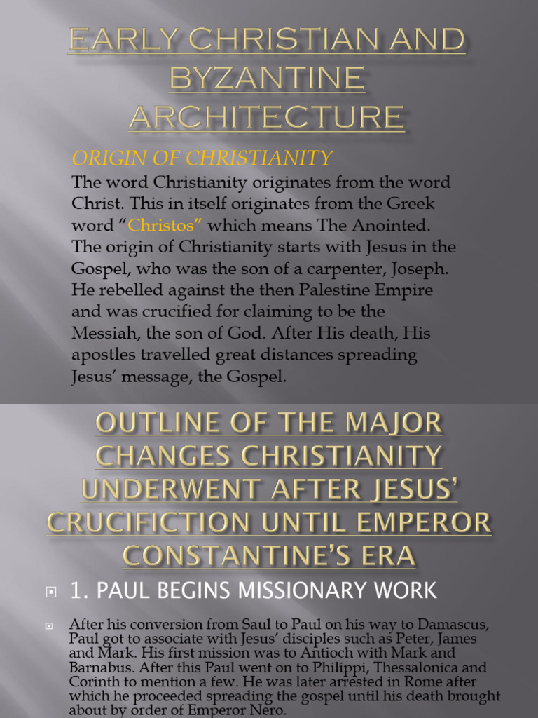 Early Christian and Byzantine Architecture Presentation.. | PDF | Paul The Apostle | Dome