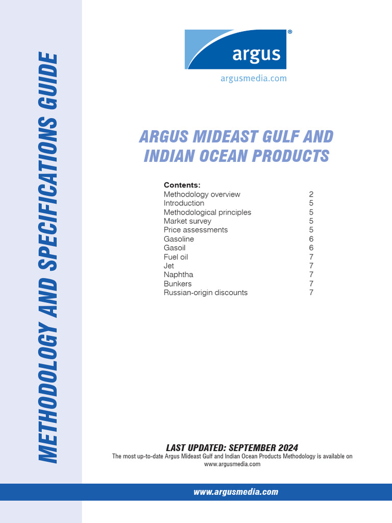 Argus Mideast Gulf and Indian Ocean Products | PDF | Fuel Oil ...