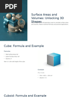 Class 10 Surface Area and Volume Formulas | PDF