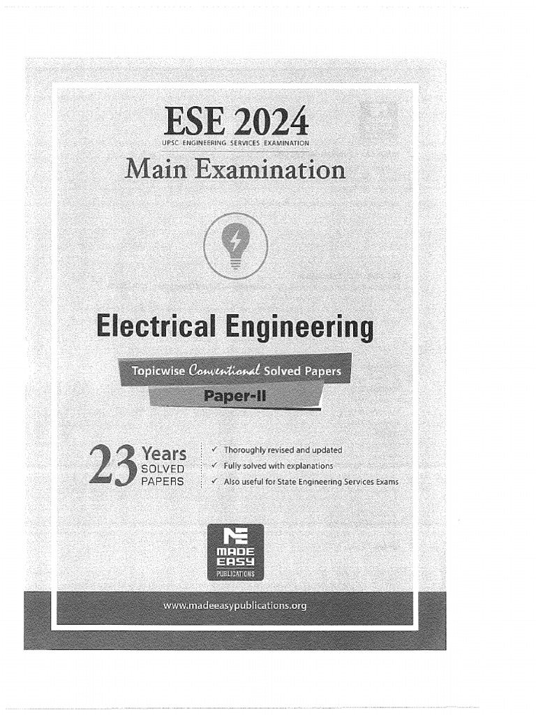 ESE 2024 Main Examination Electrical Eng. Part II | PDF