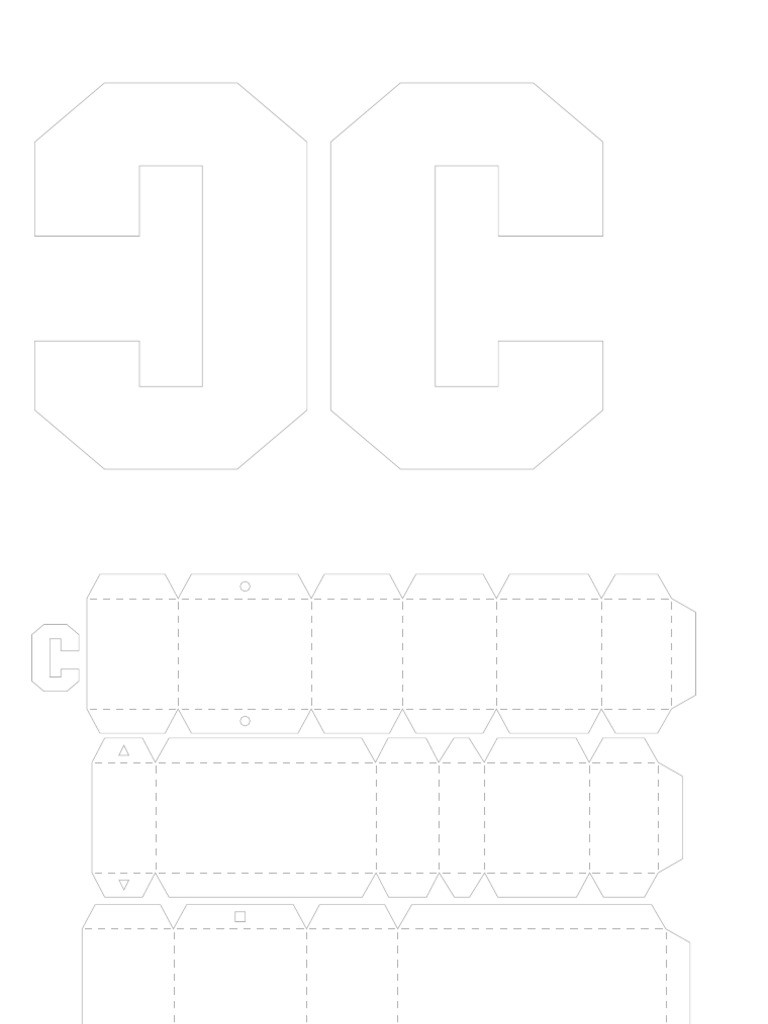 C Letter 3d Squared | PDF