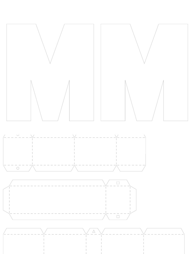 M Letter 3d Squared | PDF
