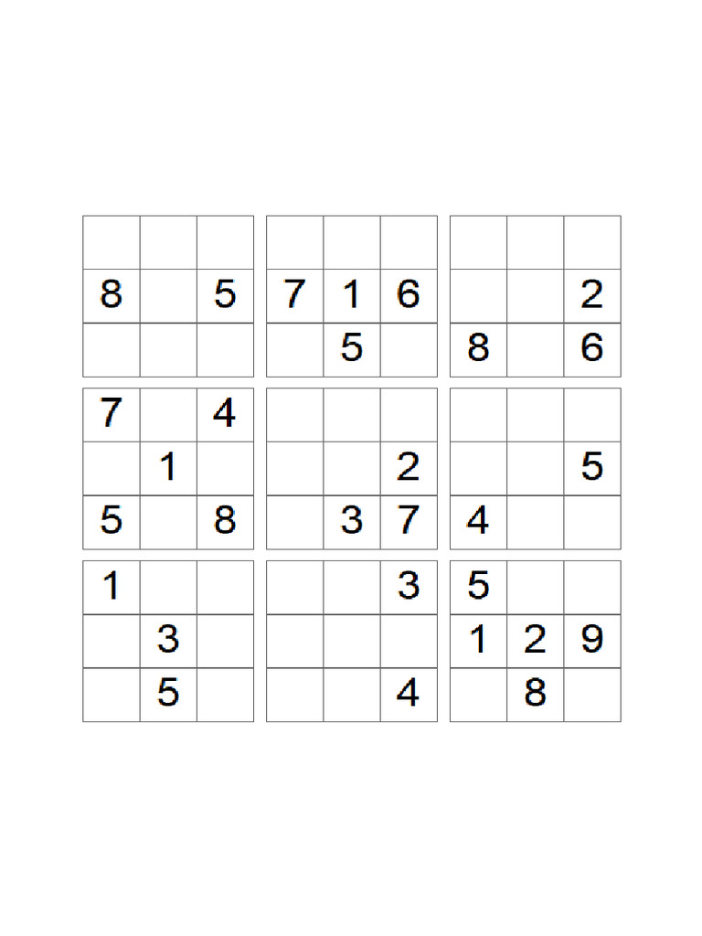 50 Sudoku Puzzle With Solutions PDF | PDF