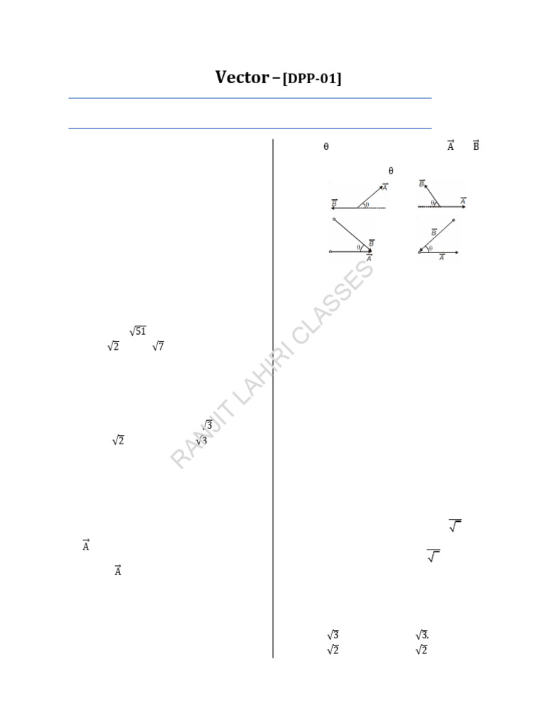 Vector 1 | PDF | Euclidean Vector | Force
