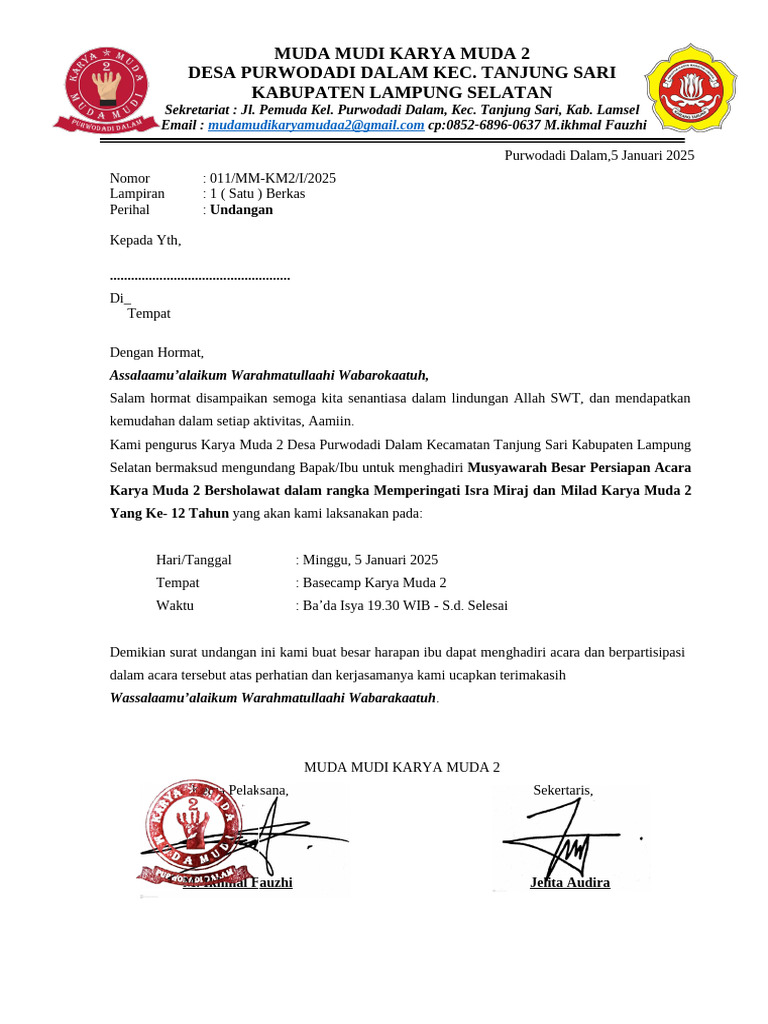 Undangan Mubes | PDF