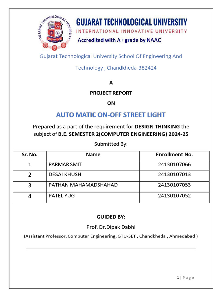 Automatic Street Light Control System | PDF | Relay | Efficient Energy Use