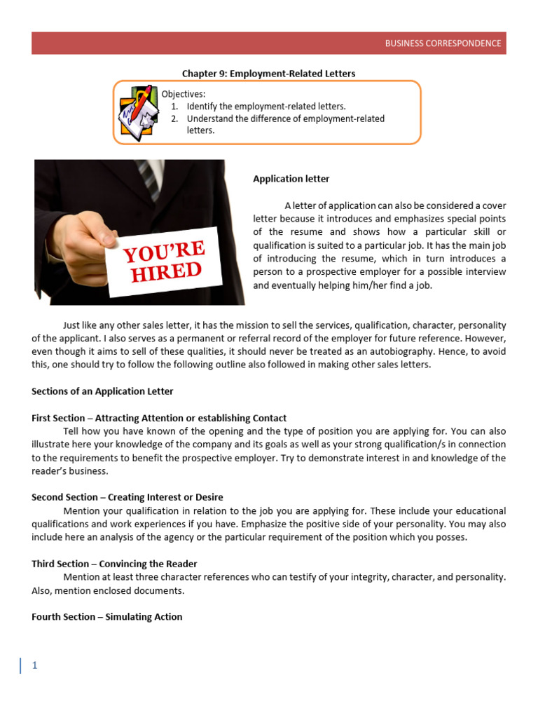 Chapter 9 Employment-Related Letters | PDF | Résumé