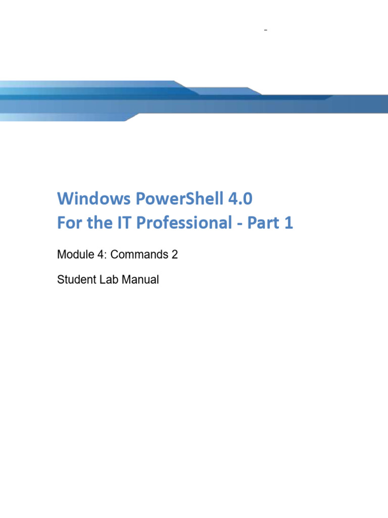 PSITv4 Part1 04 Commands 2 v2.1 Student Version | PDF | Parameter (Computer Programming) | Computing