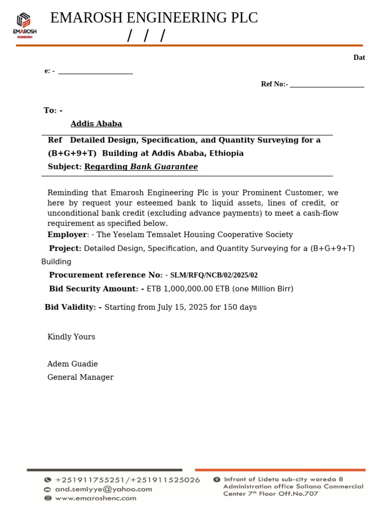 Letter To Awash - FHC (2) .Docx AWASH | PDF