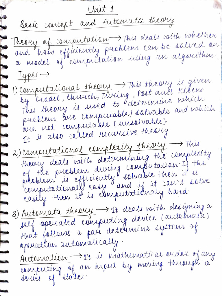 Theory of Automata and Formal Language Unit1,3,4. | PDF