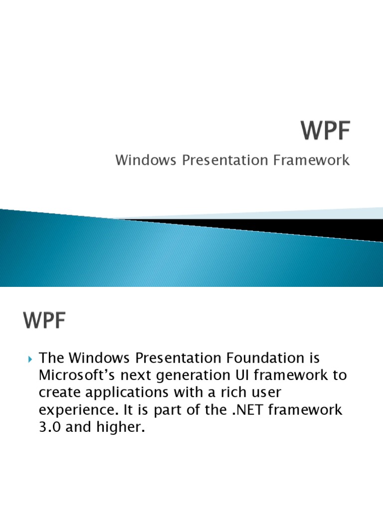 Windows Presentation Framework | PDF