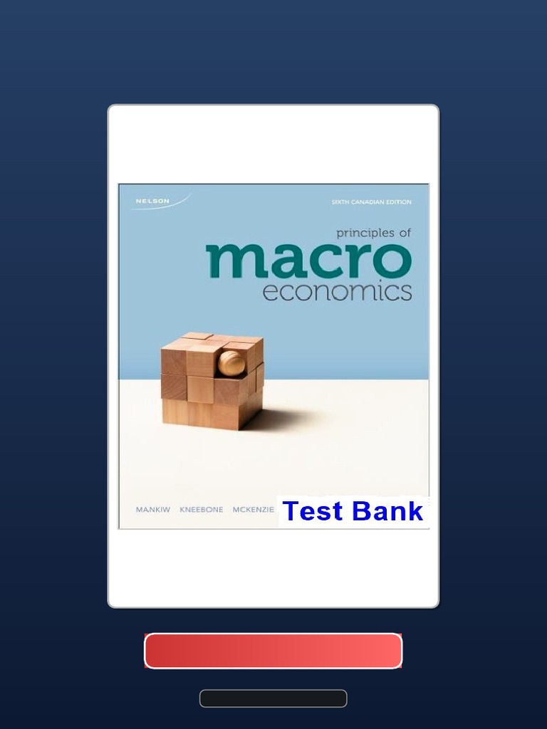 Principles of Macroeconomics Sixth Canadian Edition Canadian 6th ...