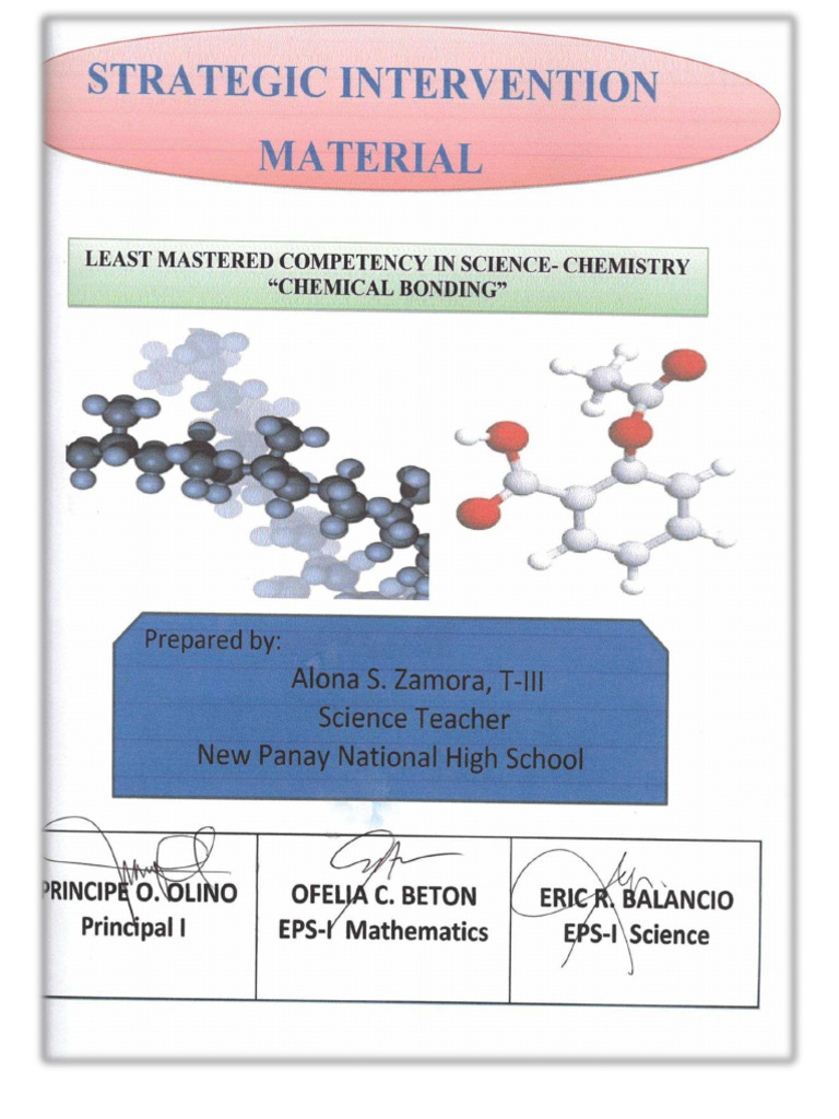 Strategic Intervention Material SIM by A | PDF | Chemical Polarity ...