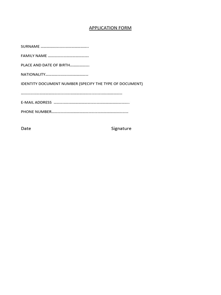 Application Form& Requirements Declaration - IN2AQUAS | PDF
