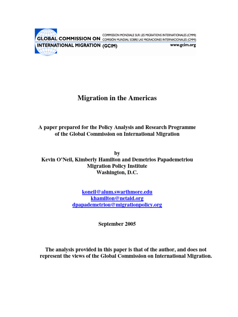 Migration Patterns in the Americas | PDF | Immigration | Human Migration