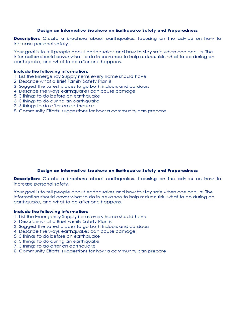 Earthquake Safety & Preparedness Guide | PDF | Emergency Management ...