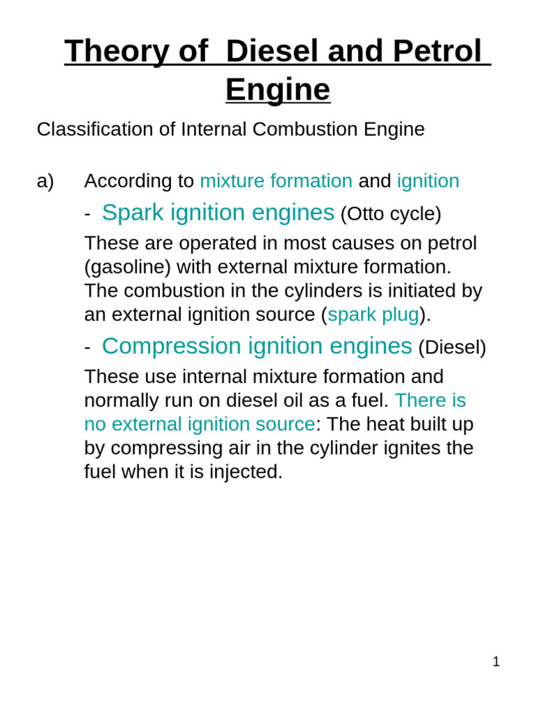 Diesel and Petrol Engine | PDF | Internal Combustion Engine | Piston