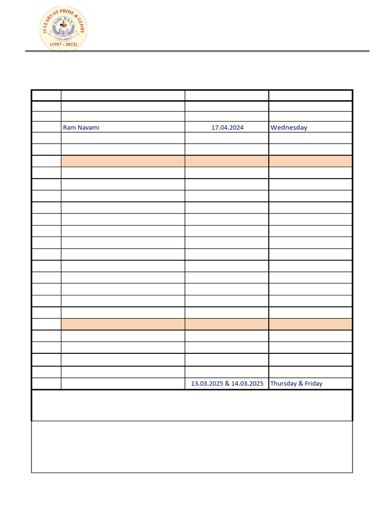 NoticeBoard - 794c3e8c Dd47 4f70 b969 8a8418ef0cbd - LIST of HOLIDAYS ...