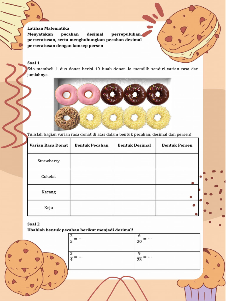 Latihan Desimal Persen Kelas 4 | PDF