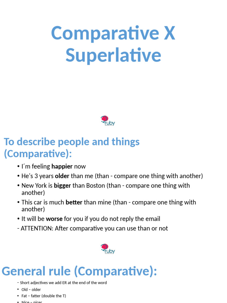 Comparative X Superlative | PDF | Adjective | Languages
