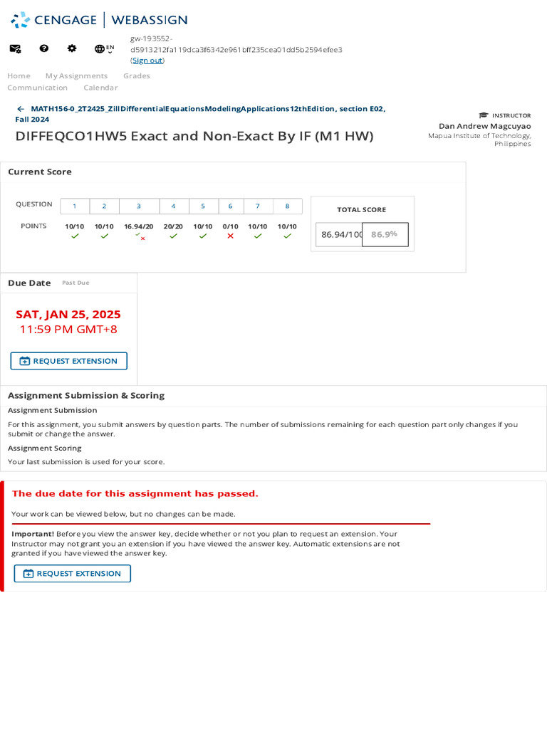 Diffeqco1hw5 Exact and Non-Exact by If (m1 HW) | PDF | Calculus ...