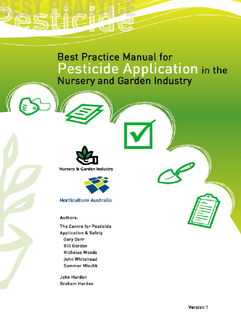 Best Practice Manual For Pesticide Application | PDF | Pesticide