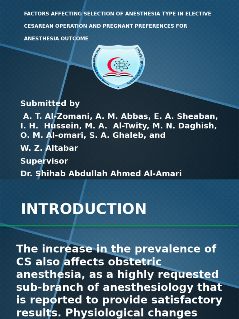 اسامة العمري | PDF | Caesarean Section | Anesthesia