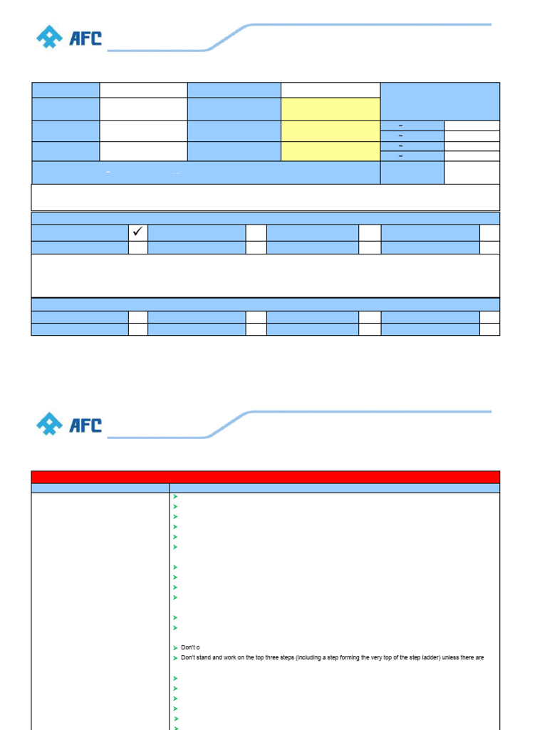 Point of Work Assessment Ladder | PDF | Ladder | Personal Protective ...