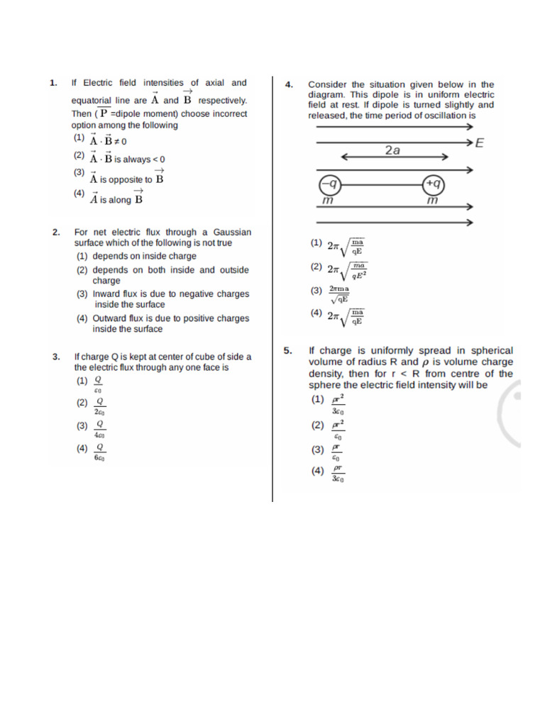 Electric Field and Potential Calculations | PDF | Capacitance ...