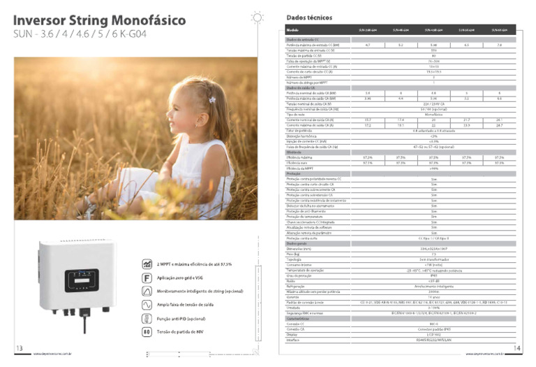 Datasheet - Inversor - 4kw Deye | PDF