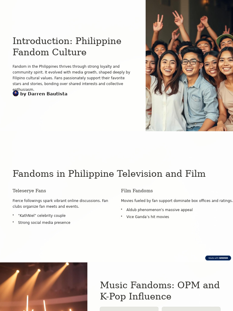 Philippine Fandom Culture Overview | PDF | Fandom