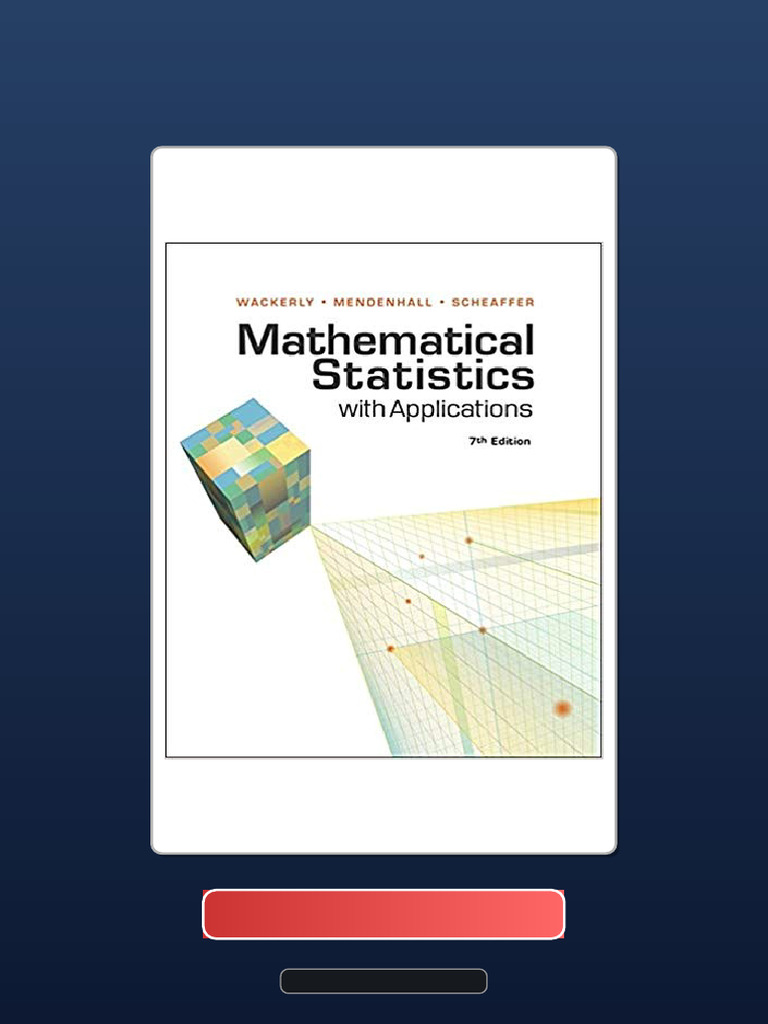 Mathematical Statistics With Applications 7th by Wackerly Digital ...