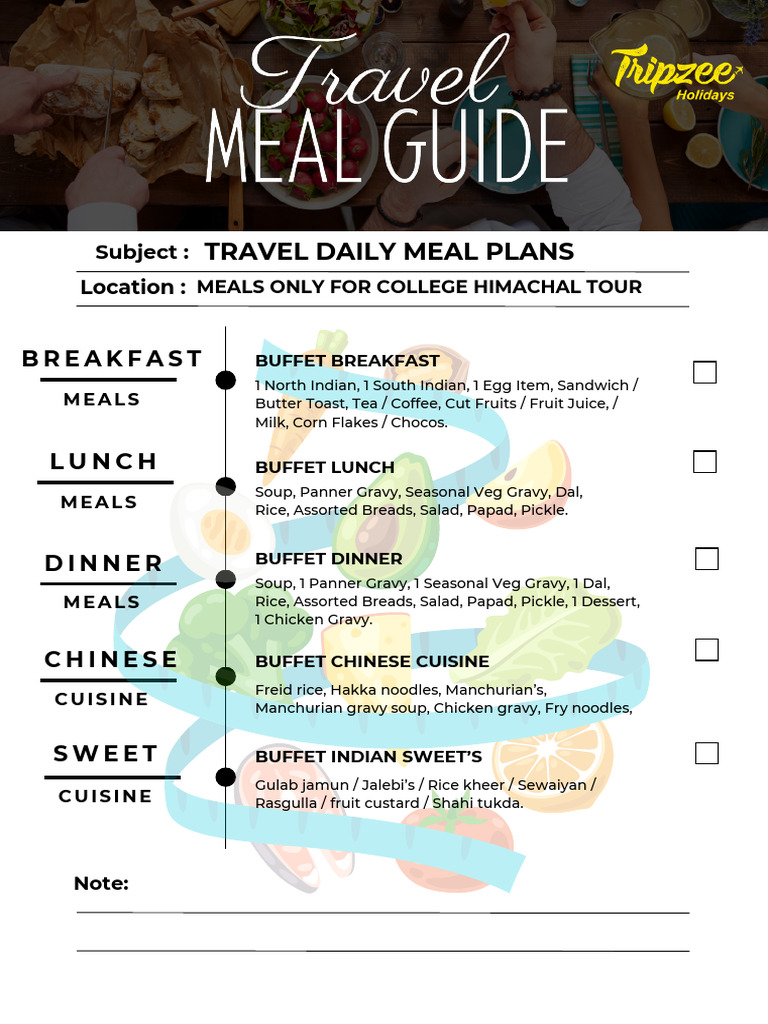 College Tour Meal Plans: Buffets & Sweets | PDF