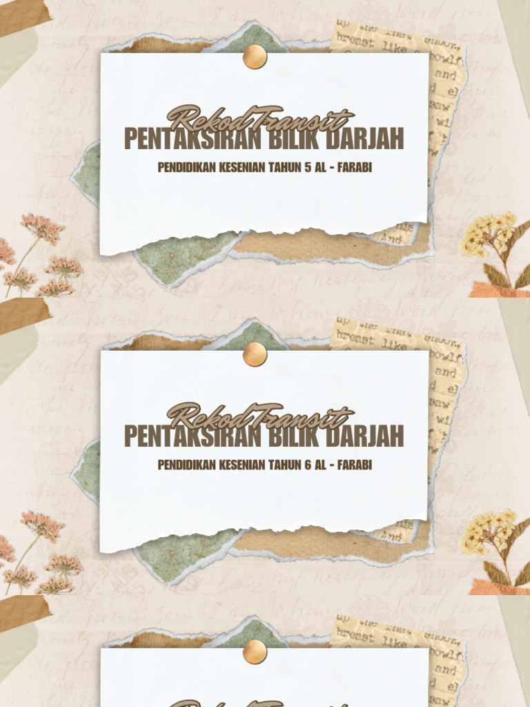 Cover Rekod Transit PBD | PDF