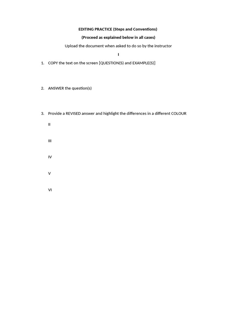 Editing Practice: Steps & Conventions | PDF