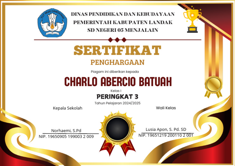 Sertifikat Penghargaan Lomba Karya Ilmiah | PDF