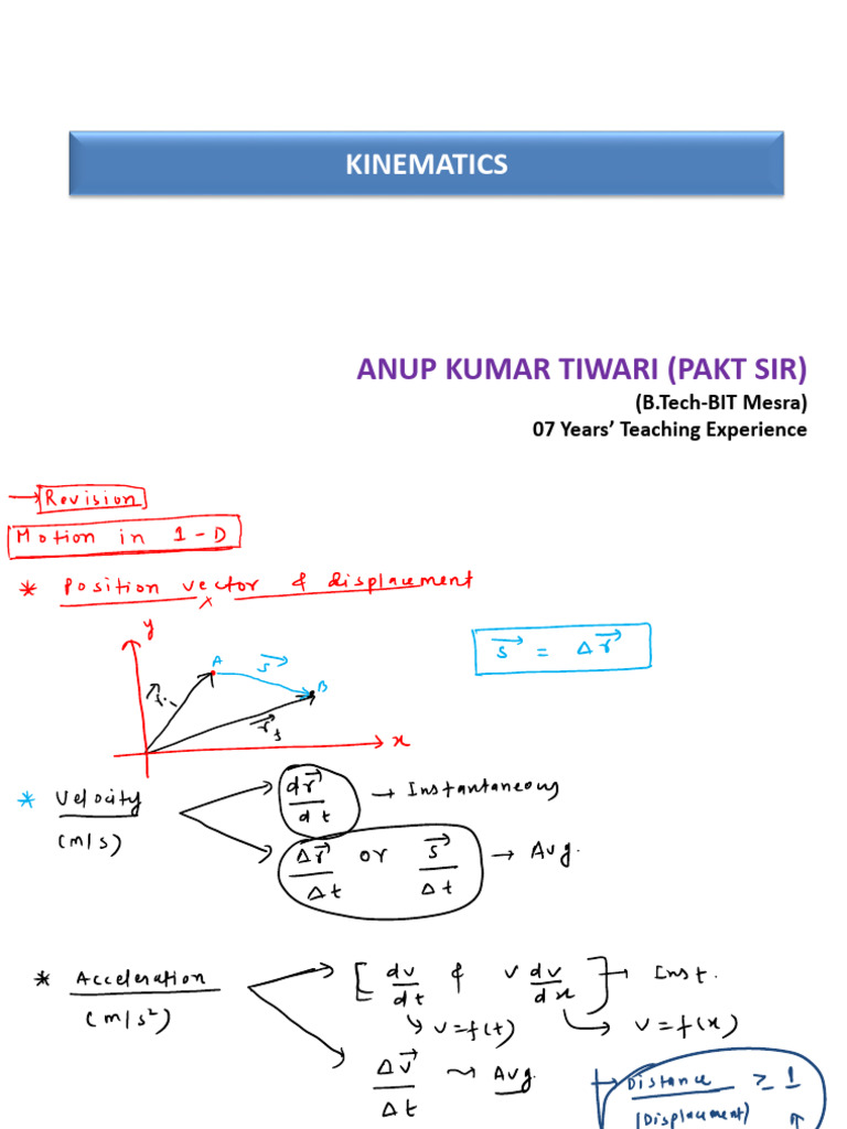 Kinematics Revision | PDF