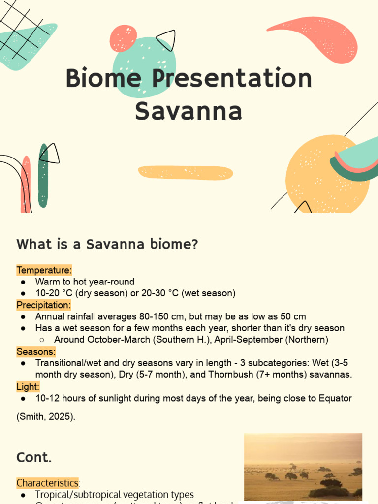 IB Biology Savanna Biome Presentation | PDF | Savanna | Plants
