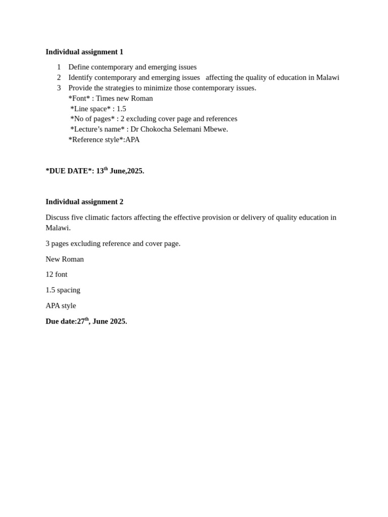 Contemporary and Emerging Issues, Assignments | PDF