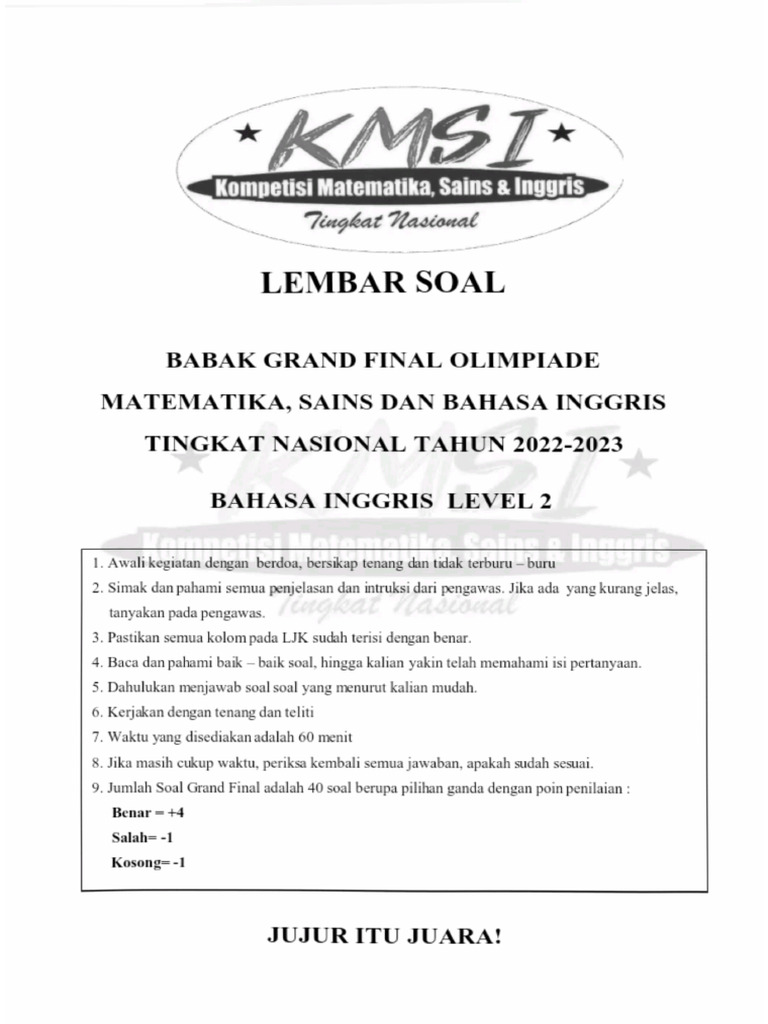 Kmsi Level 2 | PDF