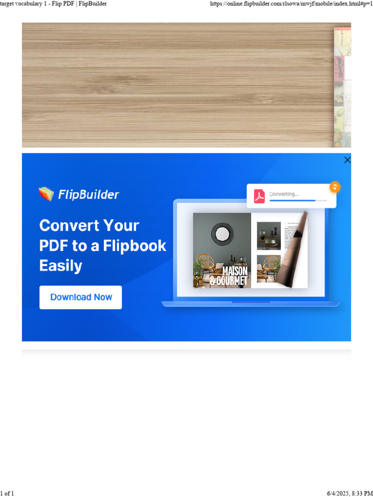 Target Vocabulary 1 PDF Guide | PDF