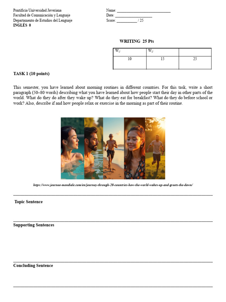 Writing Final Exam 2510 Lca | PDF