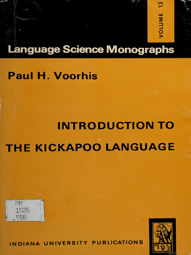 Introduction To The Kickapoo Language | PDF