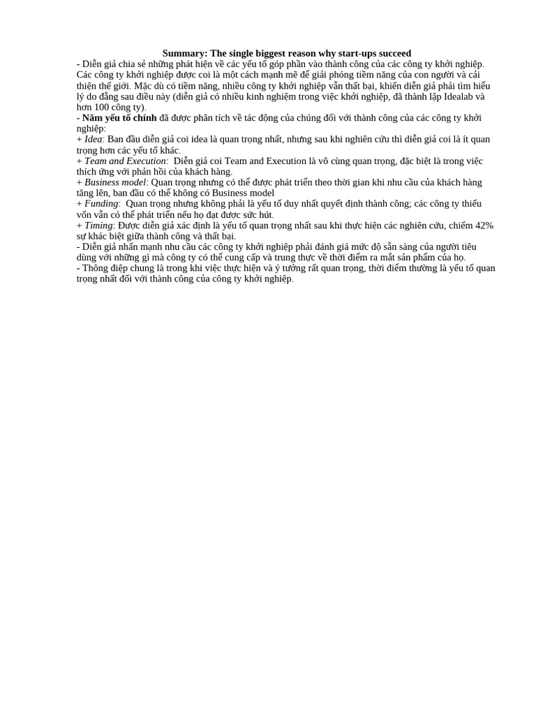 Tóm Tắt Ted Talk | PDF