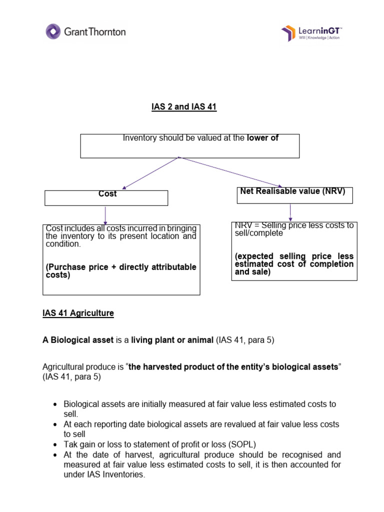 Ias 2 and Ias 41 SBR | PDF