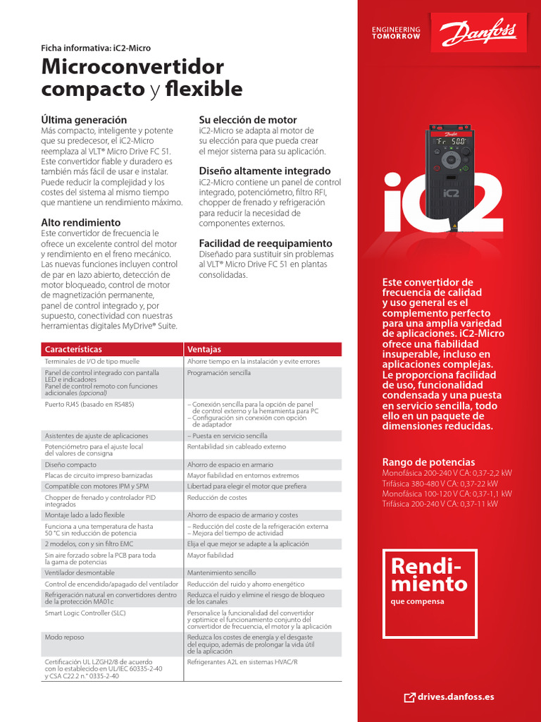 Convertidor iC2-Micro de Danfoss | PDF | Ingeniería de confiabilidad ...
